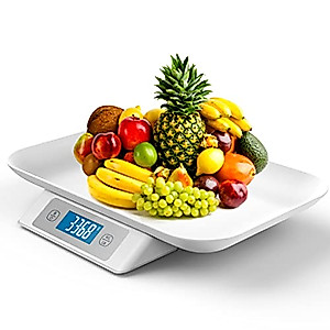 Digital Pet Scale for Puppy and Cats, Puppy Whelping Supplies Scale, Weigh Capacity 33 lbs (±0.03oz), Removable Tray Size 13.4 x 9.5 Inch, A Pet Scale for Adult Cats and Small Animals (Grey)