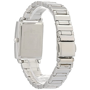 Anne Klein Women's Japanese Quartz Dress Watch with Metal Strap, Silver, 14 (Model: AK/3763SVSV)