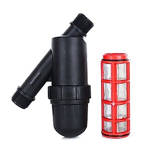 Hand Barrel Pump Filter, Drip Irrigation Filter, Water Pump Filter Strainer, 3/4" Stainless Steel Mesh Y Style Screen Irrigation Filter Hose Thread Watering