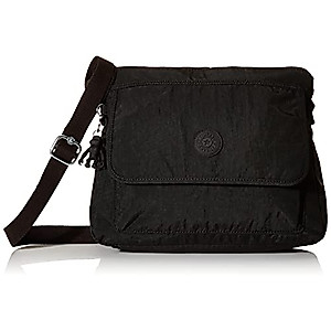Kipling womens WomenÂ’s Aisling Bag, Lightweight Everyday Purse, Nylon Shoulder Crossbody Bag, Black Noir, 12 L x 8.87 H 4 D US