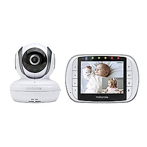 Motorola MBP36S Remote Wireless Video Baby Monitor with 3.5-Inch Color LCD Screen, Remote Camera Pan, Tilt, and Zoom