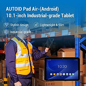 Seuic AUTOID Pad Air Industrial Rugged Slim Tablet 10.1-inch FHD+ Display [4+64/Android 9],Lightdesign,Powerful Speedy Scanning for Enterprise Mobile Field Work