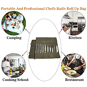 Canvas Chef Knife Roll Bag Chef Knife Bag