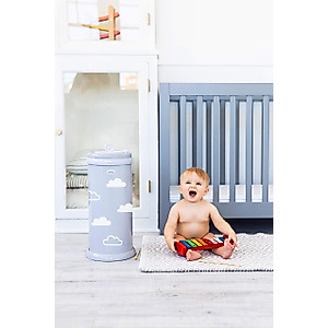 Ubbi Glow-in-The-Dark Cloud Peel and Stick Decal Stickers, Decorative Sticker for Diaper Pail or Baby Nursery