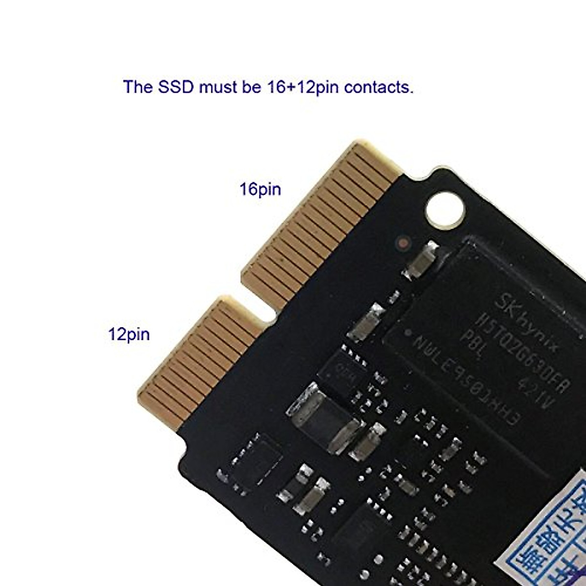chenyang 12+16Pin MAC SSD to Motherboard M.2 NVME NGFF M-Key Convert Adapter Card for 2013 2014 2015 A1493 A1502 A1465 A1466 MAC Pro Air SSD