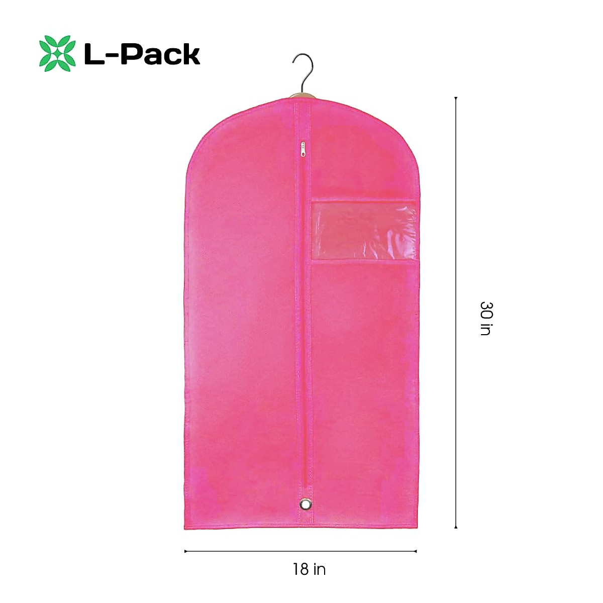 Kids Garment Bag, 30inch x 18inch Breathable Clothes Cover for Baby Toddler and Child Garment Bag for Kids suit, Kids Garment Bags For Travel (Yellow, 30"x1Pack-Yellow) (Pink)