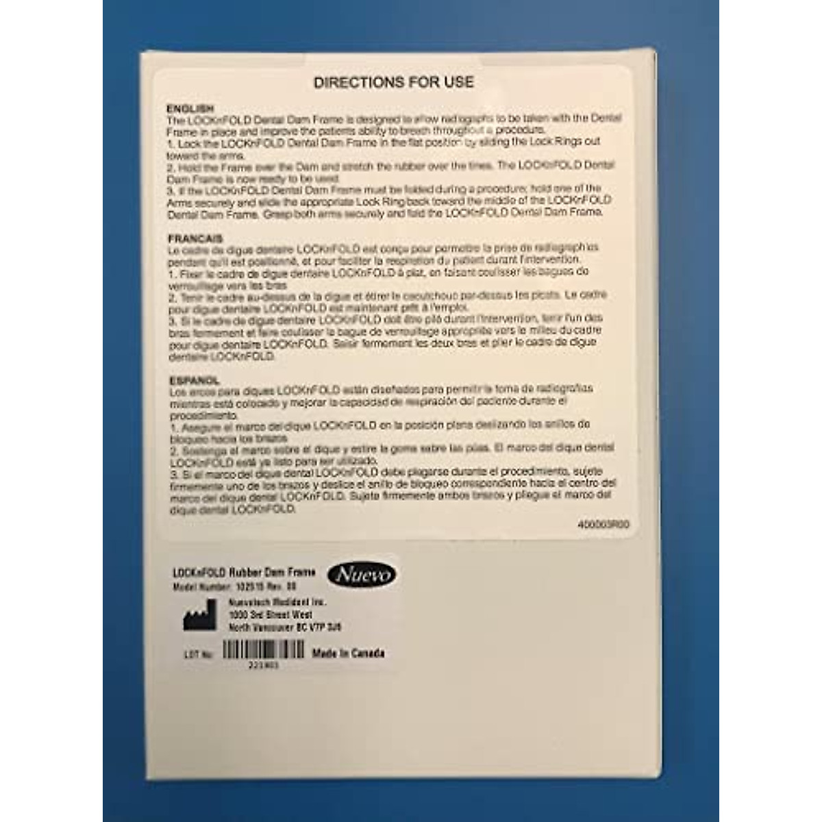 Dental Dam Frame - LOCKnFOLD