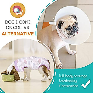 KOESON Dog Recovery Suit, Surgery Recovery Suit for Female Dogs Spayed Dog Cone Alternative After Surgery, Dog Post Surgery Suit Anti Licking & Biting Surgical Shirt with Pee Hole Rabbit XL