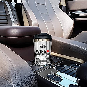 CVROY Wife Gift Ideas Tumbler - I Love You Gifts for Her - Couple Wedding Anniversary Romantic Gifts for Wife Mug - To My Wife Birthday Gifts from Husband for Mothers Day, Funny Coffee Cup 15oz 1PC