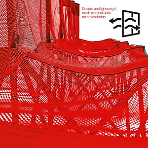 Trademark Innovations Portable Sports Bench with Mesh Seat and Back - Sits 6 People (Red)