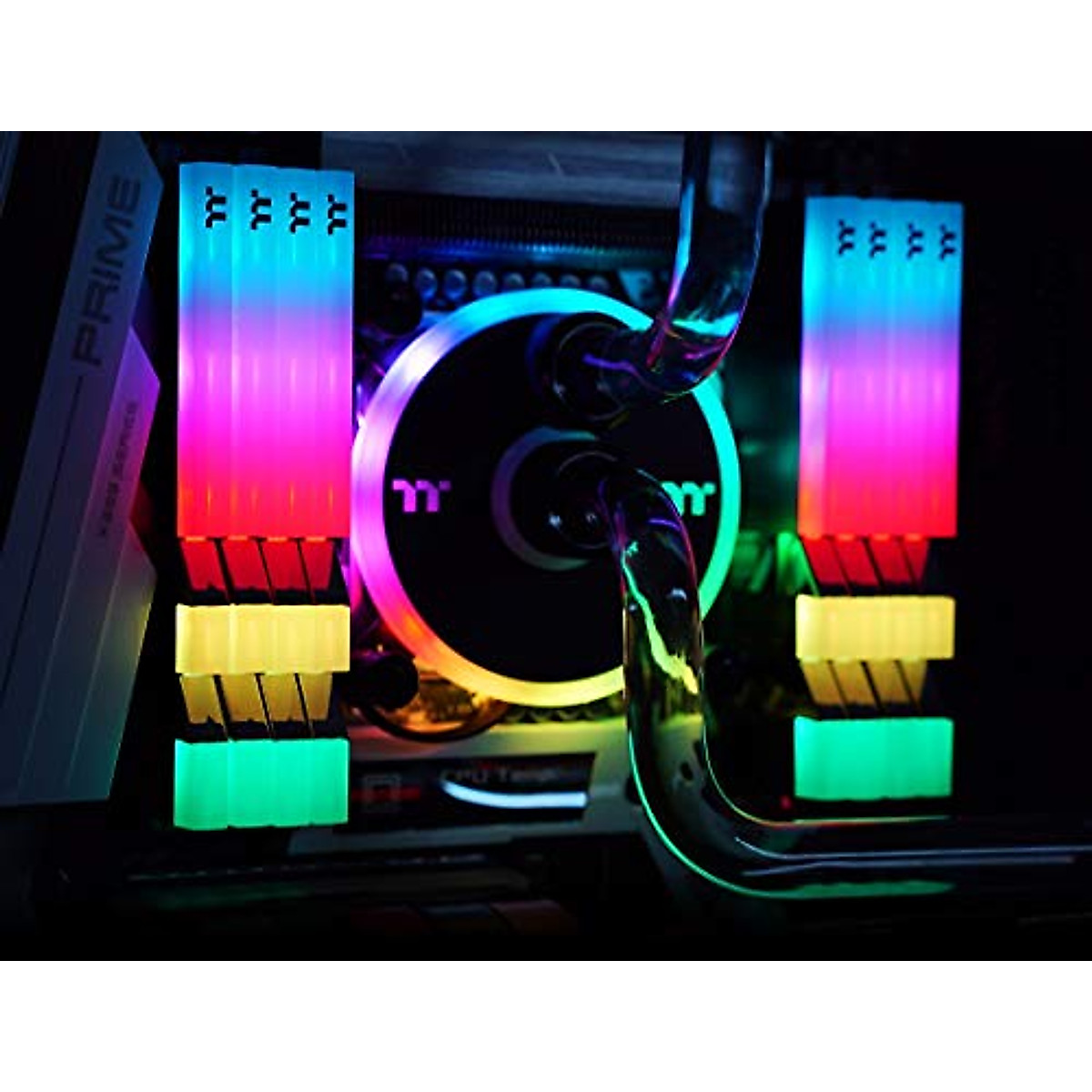 Thermaltake TOUGHRAM RGB DDR4 3600MHz 16GB (8GB x 2) 16.8 Million Color RGB Alexa/Razer Chroma/5V Motherboard Syncable RGB Memory R009D408GX2-3600C18B