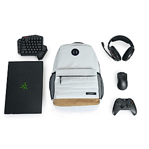 Slappa Alpha Series Gaming Laptop Backpack - Fits up to 15" Laptops; Silver (SL-ALPHA-LAPTOP-BP-WHT)