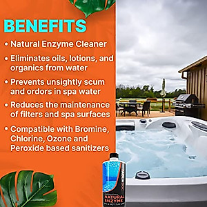 Spa Enzyme for Hot Tubs, Spa Enzyme Water Treatment to Clarify Hot Tub Water. Natural Enzyme Hot Tub Cleaner, Spa Enzyme Cleaner & Natural Hot Tub Chemicals to Make your Spa Perfect - 16oz MAV AquaDoc