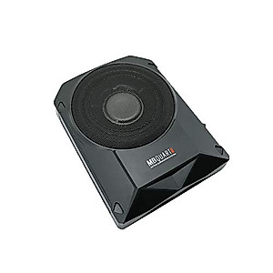 MB Quart RW-108A 600W Reference Series 8" Slim Low Profile Compact Under-Seat 4-Ohm Active Powered Subwoofer Enclosure with Built in Amplifier for Car Boat RV ATV