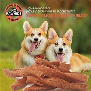 LuvChew Chicken Dog Chew Twist Sticks, Puffed Human Grade Chicken Dog Treat Sticks, Rawhide Alternative, Easy to Digest 20pcs/Pack