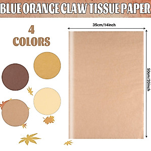 100 Sheets Kraft Tissue Paper Brown Wrapping Paper Bulk for Weddings Birthday DIY Project Christmas Gift wrapping Crafts Decor,13.8 x 19.7" (Brown)