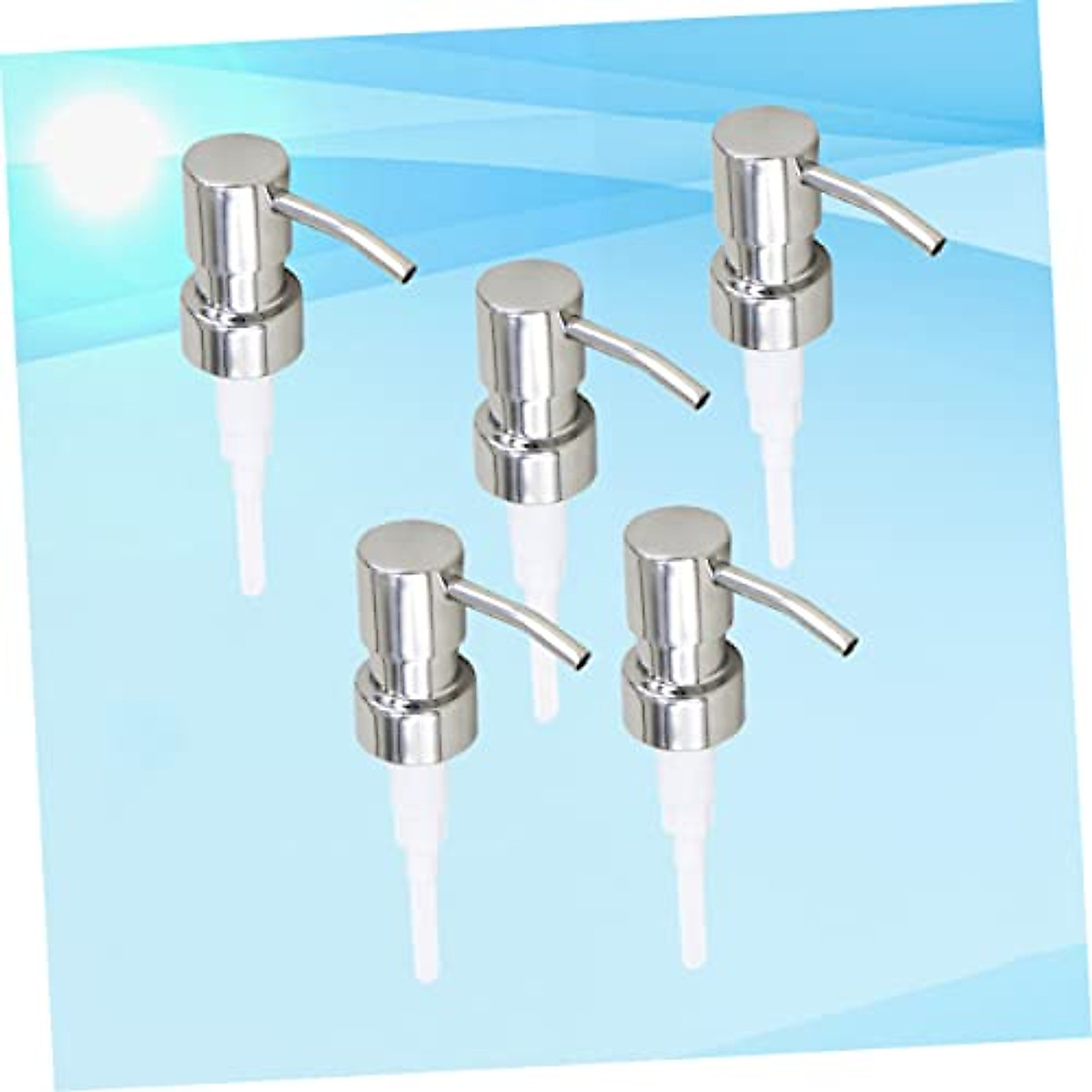 BETOOKY 5pcs Toiletries Bottle Jar Top Adapter Hand Soap Pump Replacement Bottle Pumps Foaming Soap Dispenser Foaming Soap Pump Dispenser Pump Head Foam Pump Lotion Bottle Travel Liquid