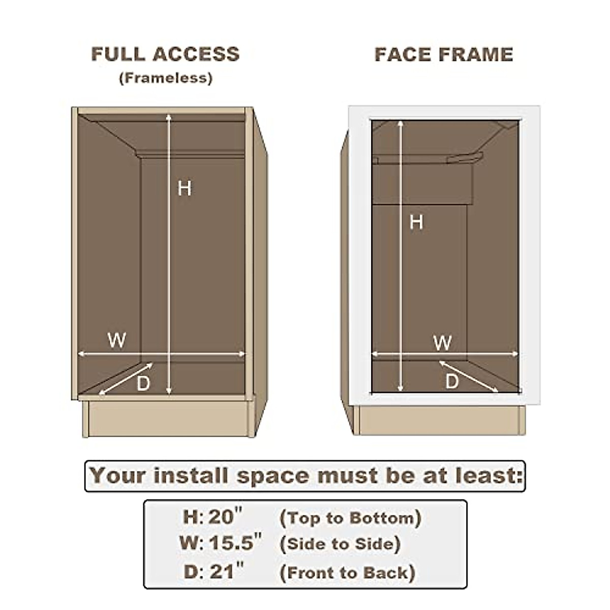 Anbuy 30 Liter / 8 Gallon Dual Under Counter Kitchen Cabinet Pull-Out Trash Can, Double Compartment Under Sink Sliding Pull Out Waste Container Bin Trash Cans, Under Cabinet Slide Out Dual Cans