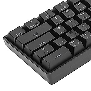 01 Gaming Keyboard, Variety of Backlight Effects and Dynamic RGB Modes with 61‑Key Mechanical Axis Backlit Keyboard for Home for Office