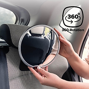 Diono Baby Car Mirror 2 Pack, Includes Safety Car Seat Mirror for Rear Facing Infant & See Me Too Rear View Baby Mirror Both Fully Adjustable with Wide Crystal Clear View, Shatterproof, Crash Tested
