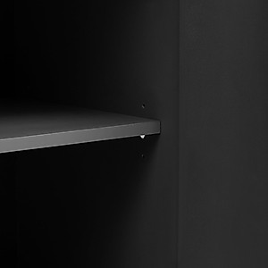 EPOFIT Storage Cabinet with Doors and Adjustable Shelf, Modern Black Buffet Cabinet with Storage for Living Room, Kitchen, 34“L x 16”W x 32”H