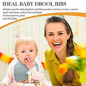 Yahenda 16 Pcs Baby Muslin Bibs Teething Bibs Cotton Baby Bibs 4 Absorbent Layers Drool Bibs Baby Bandana with Adjustable Snap Closure for Unisex Boys Girls Teething Drooling Burping, 8 Solid Colors