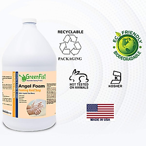GreenFist Foaming Hand Soap Refills [ Foam Refill ] Gentle-Hand Wash Lemon Scent, 128 ounce (1 Gallon)