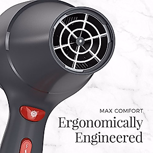 Remington Max Comfort Hair Dryer, Tourmaline, Ionic, & Ceramic Technology, Gray D3200