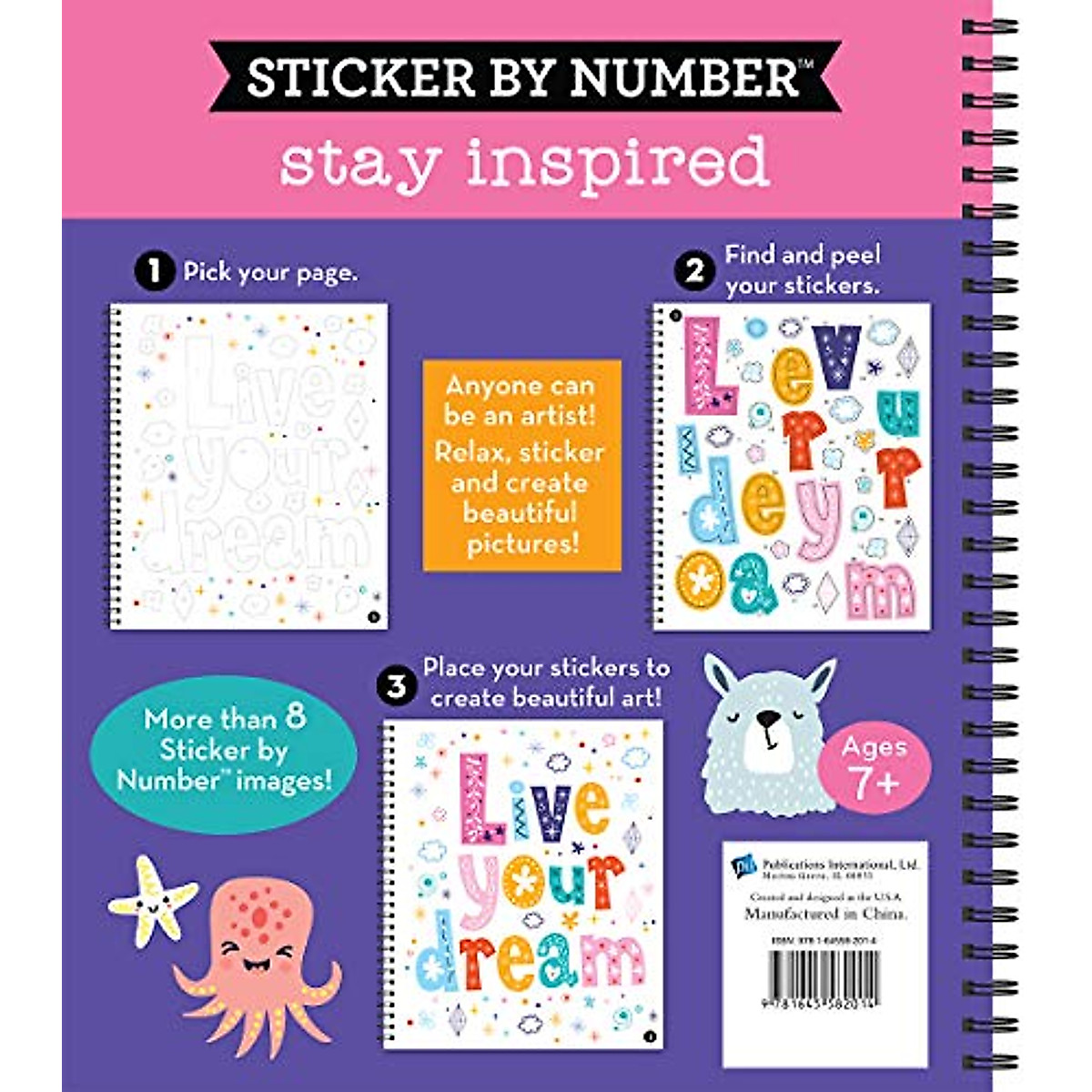 Brain Games - Sticker by Number: Stay Inspired