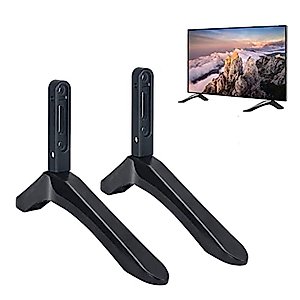 Universal TV Stand, Base Table Top TV Stand, TV Legs, TV Pedestal Feet for Vizio Samsung LG TCL Televisions with Mounting Holes Distance 2.16in/5.5cm or Within 1.77in/4.5cm