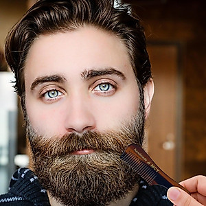 G.B.S MCT Handmade Fine-Toothed Beard Mustache Comb, Saw-Cut and Hand Polished