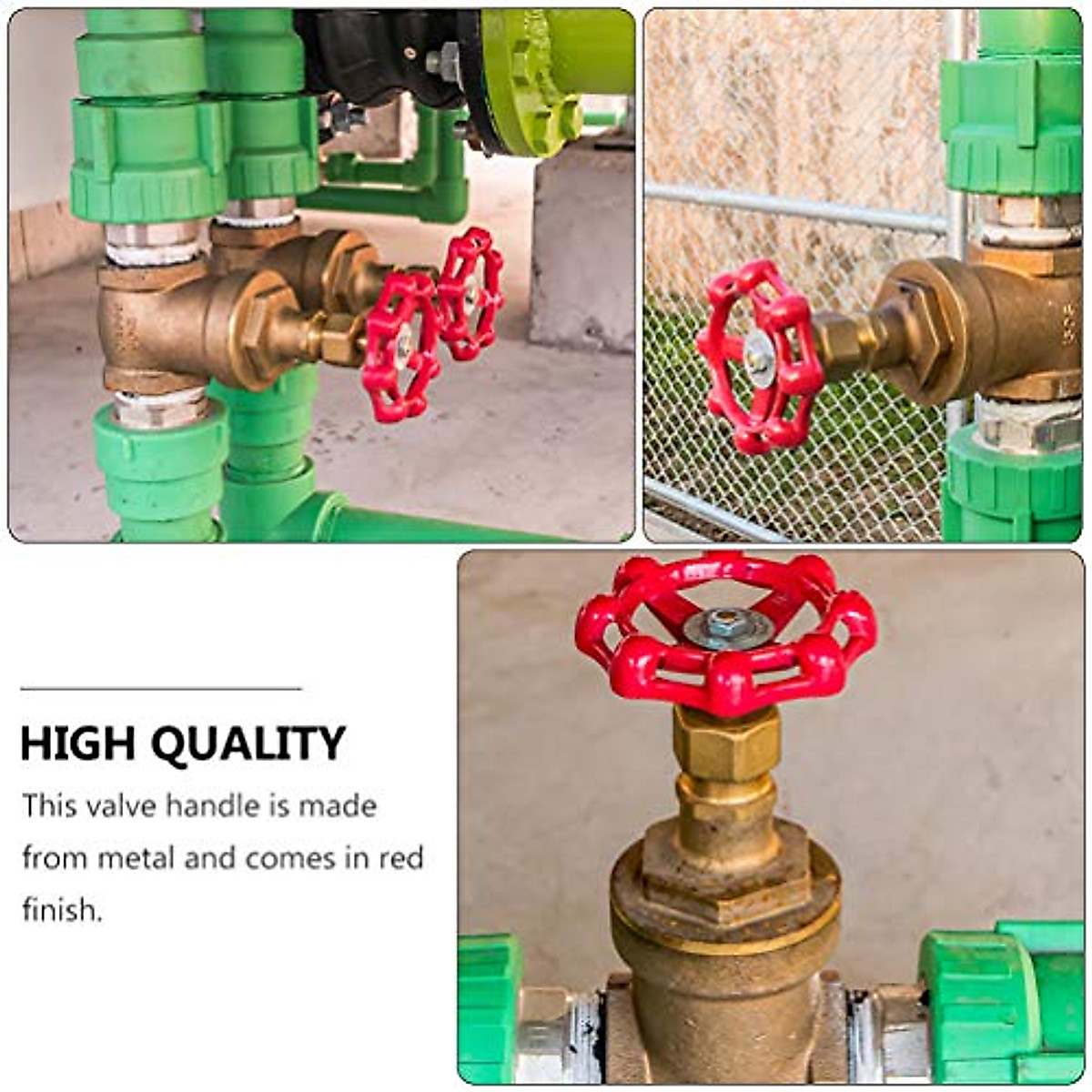 balacoo Outdoor Faucet Knobs Replacement, 10pcs Metal Outside Faucet Handle Round Wheel Handle (66mm