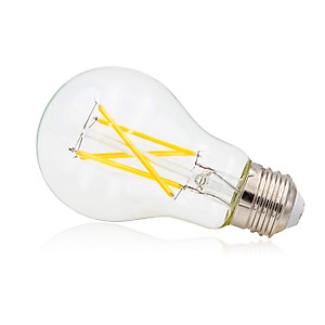 Maxxima Clear A19 LED Filament Light Bulb - 800 Lumens, Dimmable Edison Style, 60 Watt Equivalent, 8.5 Watt LED, 2700K Soft White, Vintage Style Bulb, Ideal for Home, Restaurant, Bar - 6 Pack