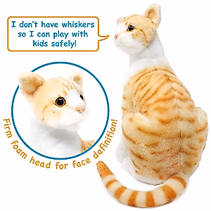 VIAHART Tobias The Orange Tabby Cat - 12 Inch Stuffed Animal Plush - by Tiger Tale Toys
