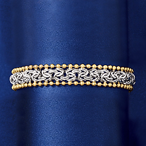 Ross-Simons Byzantine Beaded-Edge Bracelet