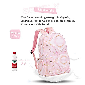 3 Piece Teen Girls Backpack Set Kids Bookbag with Lunch Box Elementary School Outdoor Bag