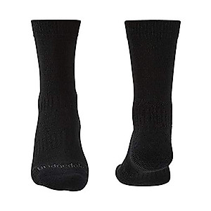 Bridgedale Men's Lightweight Boot Height - Merino Endurance Socks, Black, Large