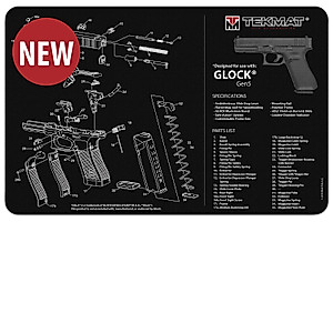 TekMat 17-Glock-G5 Glock Gen5 Handgun Mat, Black (TEK-17-GLOCK-G5)