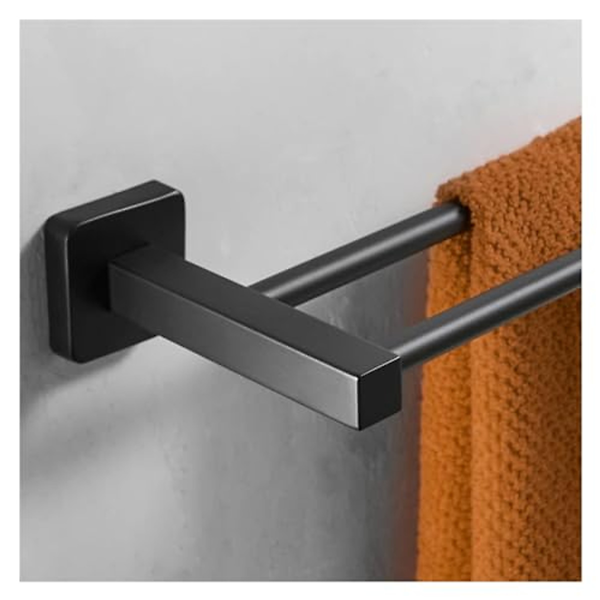 Towel Racks Wall Mounted Towel Rails,Bath Double Towel Storage Rack Towel Bar Space Aluminum Towel Rod for Bathroom or Kitchen, Bathroom Hardware/50Cm (Size : 60Cm)