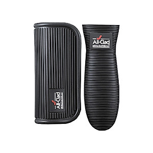 3-Piece Set Cookware Protectors and All-Clad Premium Ribbed Textured Silicone Grip Cookware Set | Pot and Pan Protectors and Handle Grips