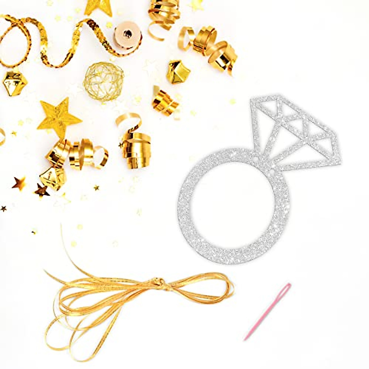 Dalaber Rose Gold Glitter He Put a Ring on It Banner - Engagement/Wedding/Bridal Shower/Bachelorette Party Decorations