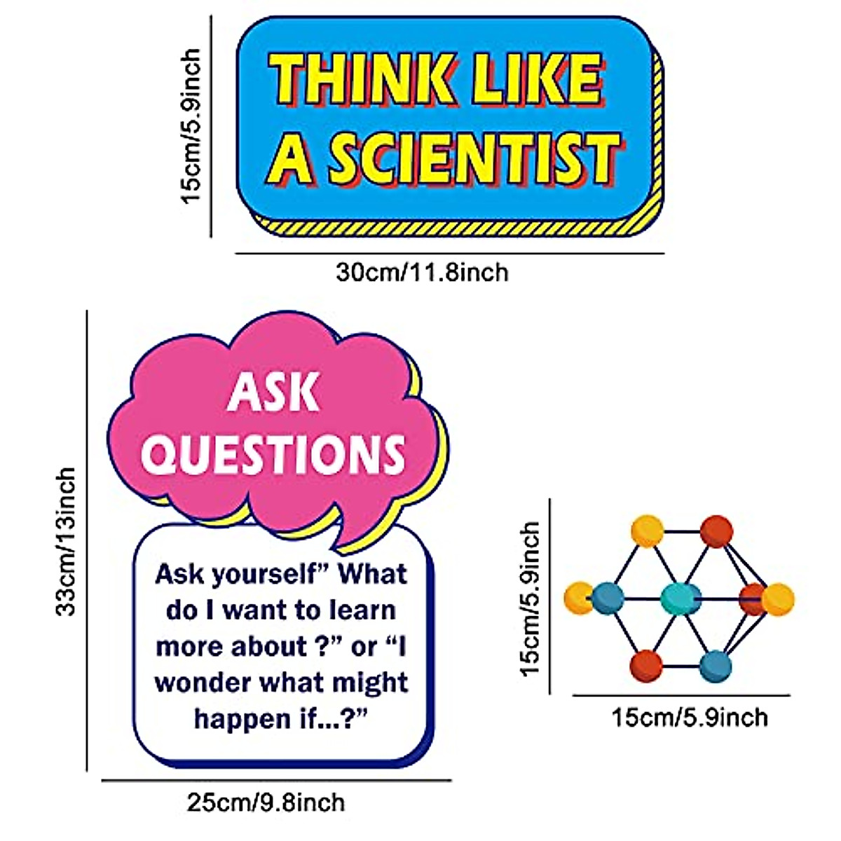 27PCS Think Like a Scientist Bulletin Board Set