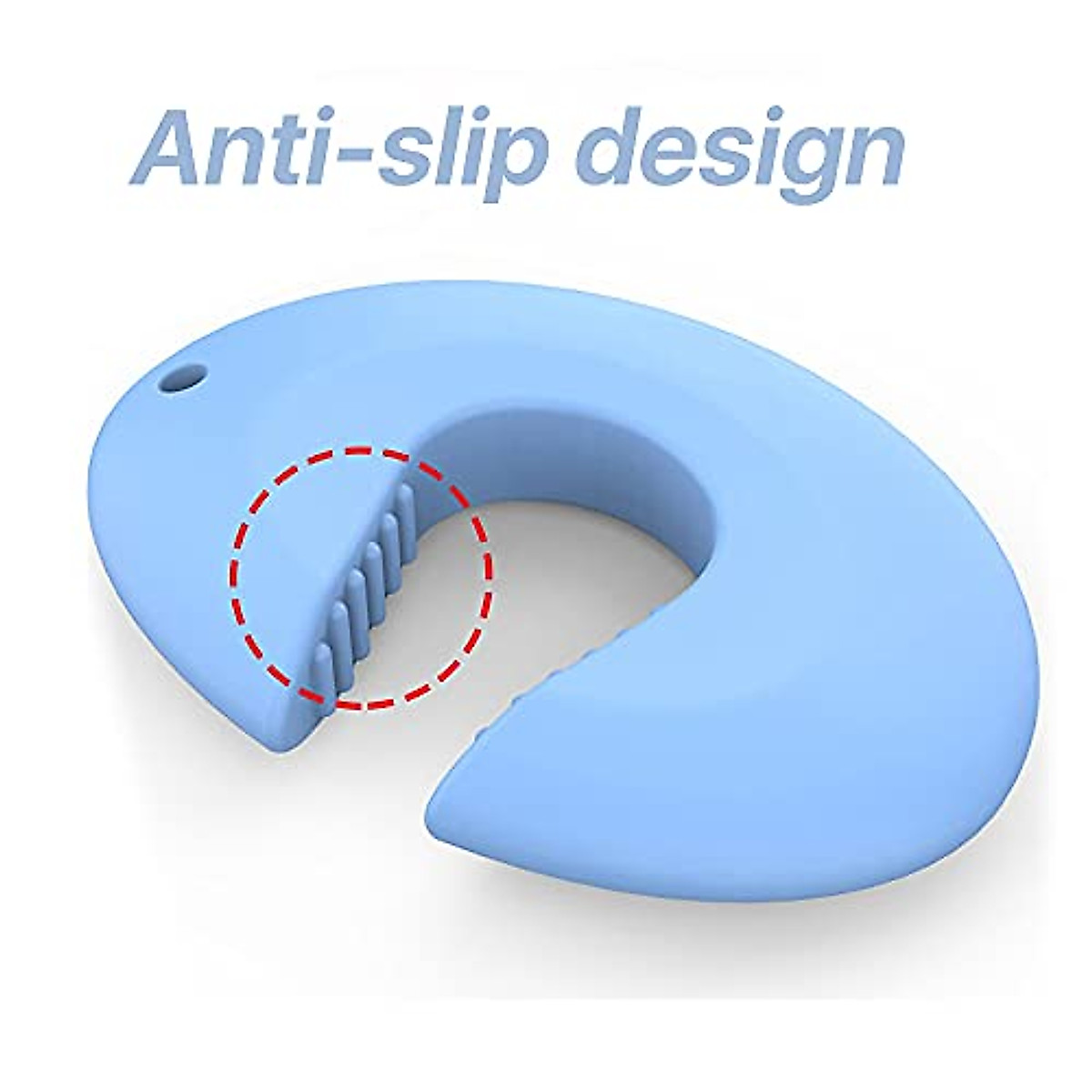 Roeoi Silicone Finger Pinch Guard (4 Pack). Baby Proof Door Pinch Guard and Door Slam Stopper.(Blue)