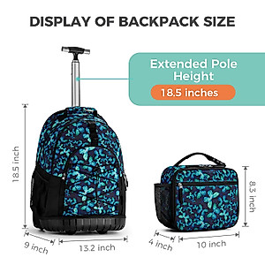 Choco Mocha Butterfly Backpack for Girls Travel School Backpack, Blue