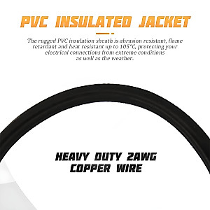 AICEL 4 AWG Battery Cables Set with Terminals, Pure Copper Battery Inverter Cables with 3/8 Inch Lugs, Power Wire (Positive and Negative) for Solar ATV RV Boat Automotive Marine Motorcycle (18")