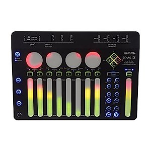 K-Mix Compact 8-Channel Digital Mixer with Effects and Multi-Channel 8x10 USB Audio Interface