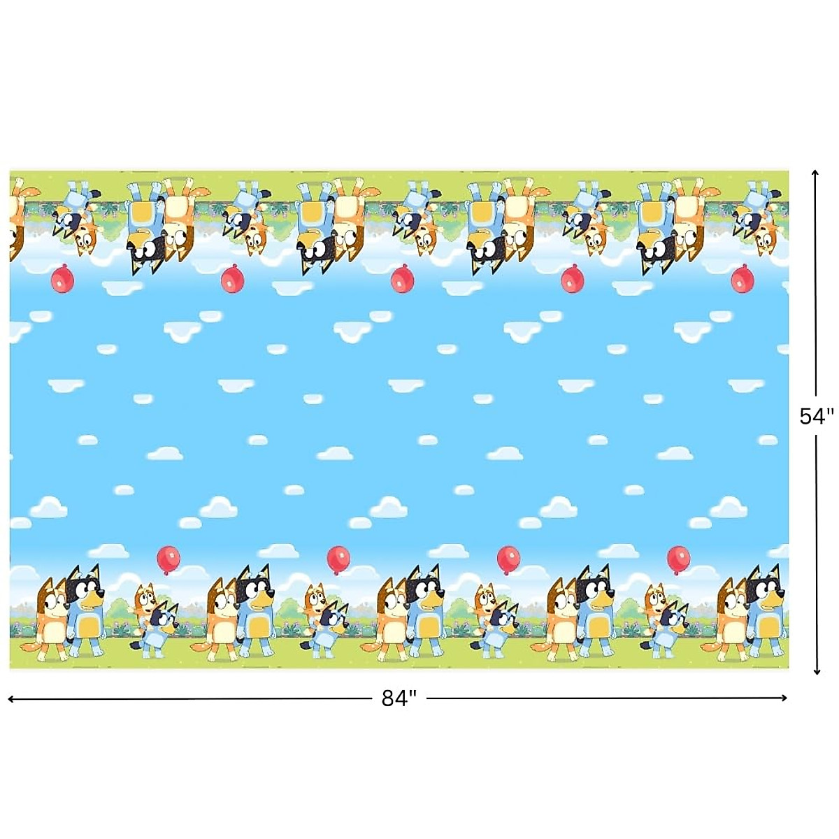 Unique Bluey Rectangular Plastic Table Cover 54" x 84" - Bluey Birthday Party Supplies and Decorations