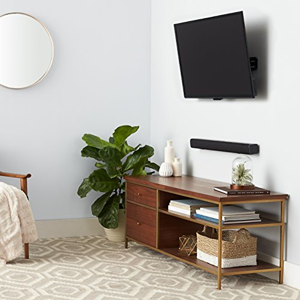 Amazon Basics Heavy-Duty Tilting TV Wall Mount for 37" to 80" TVs up to 120 lbs, Black