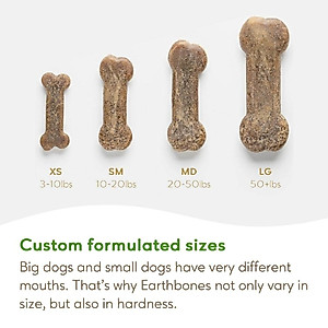 Earthbones Dental Chews for Dogs 50lbs+, 30 Bones