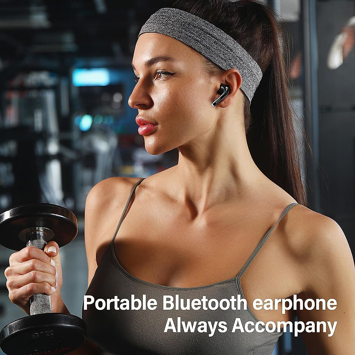 CALCINI Wireless Earbuds, Bluetooth Earbuds 5.3 with LED Power Display Charging Case (Black)